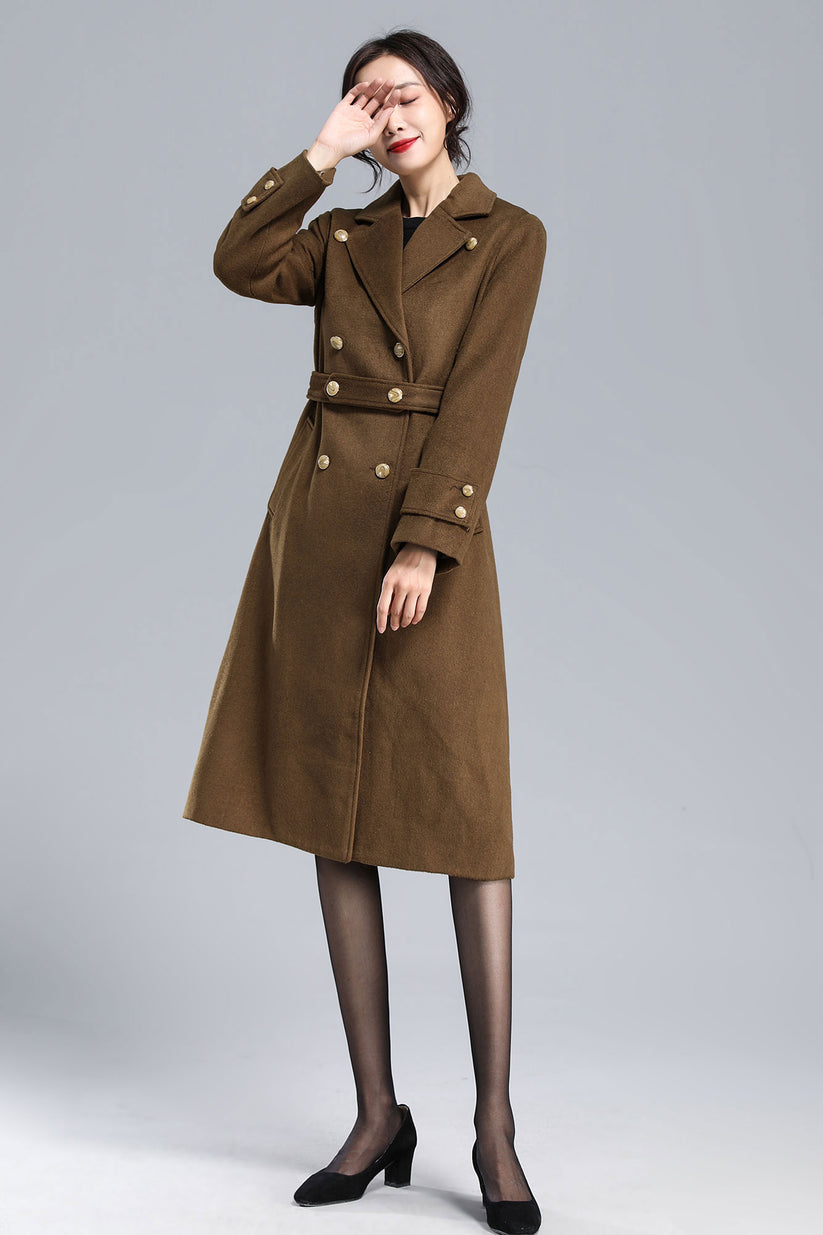 Long Wool Trench Coat, Ladies Wool Jacket 3178 – XiaoLizi