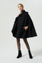 black wool cape plus size cape for women 1954# – Xiaolizi